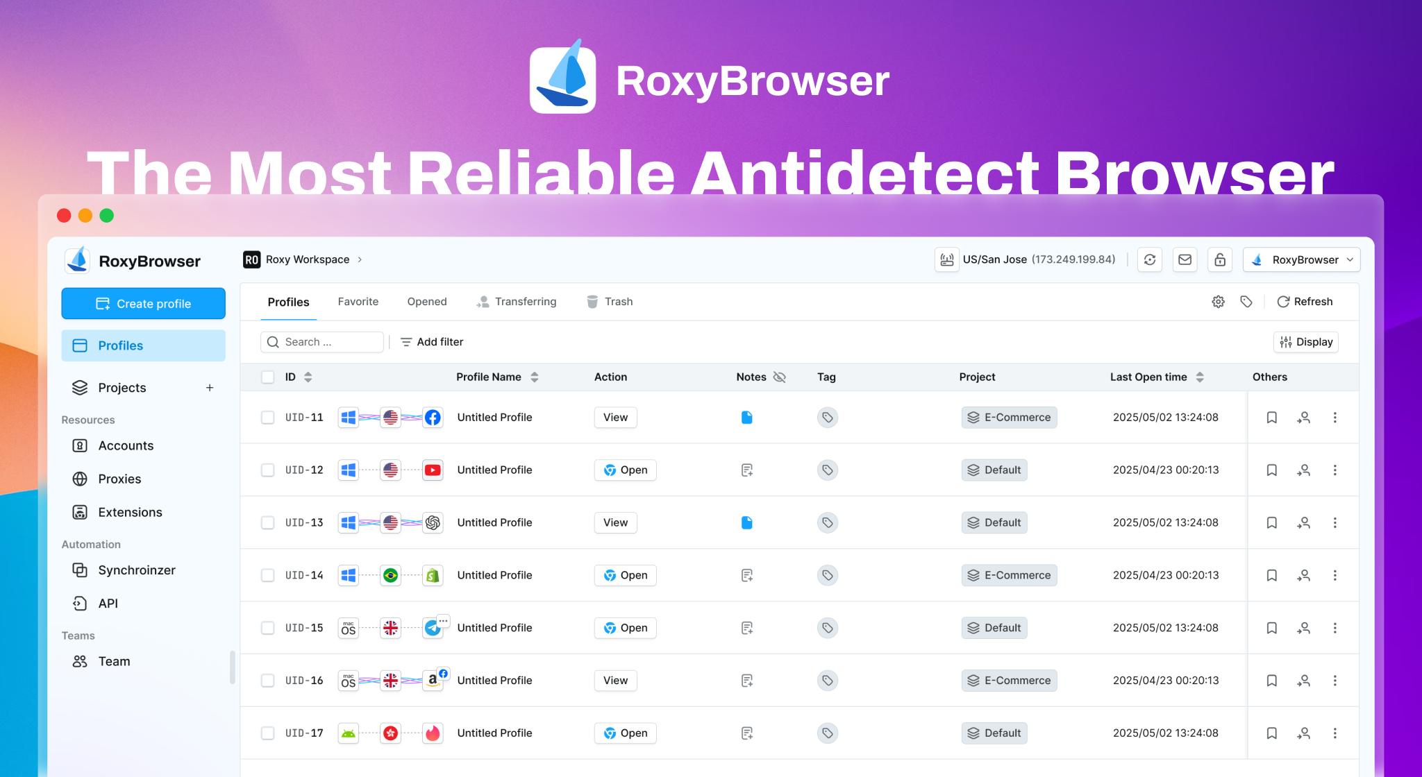 Roxy指纹浏览器：专注海外社媒与跨境电商多开的防关联超级浏览器